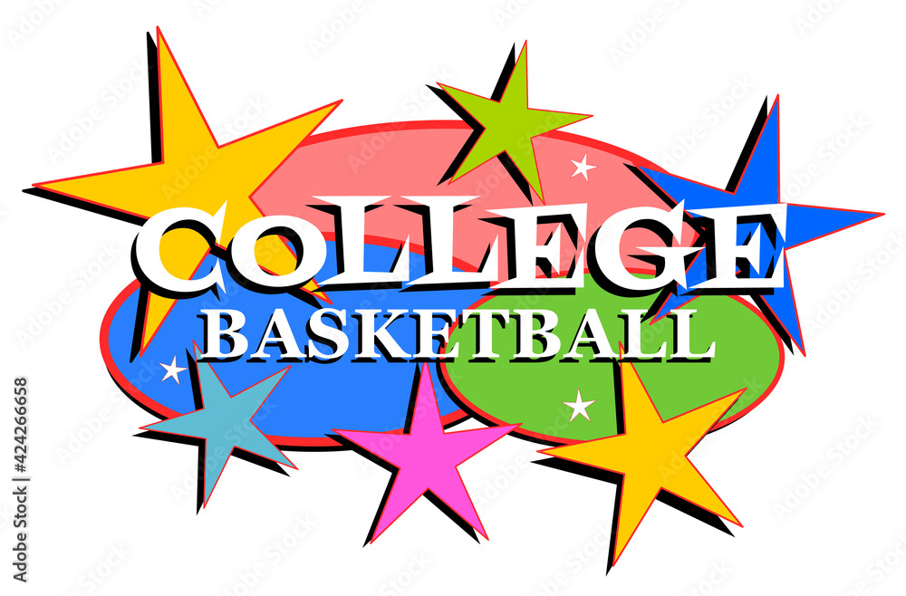 Mid-century modern college basketball design Stock Vector | Adobe Stock