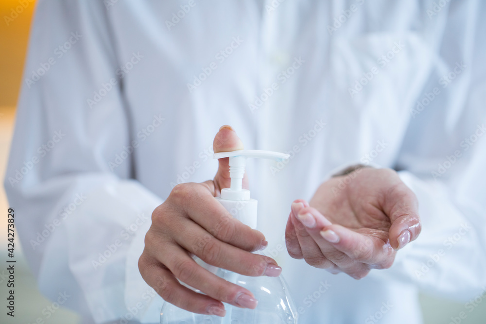 Coronavirus prevention medical hand sanitizer gel for hand hygiene ...