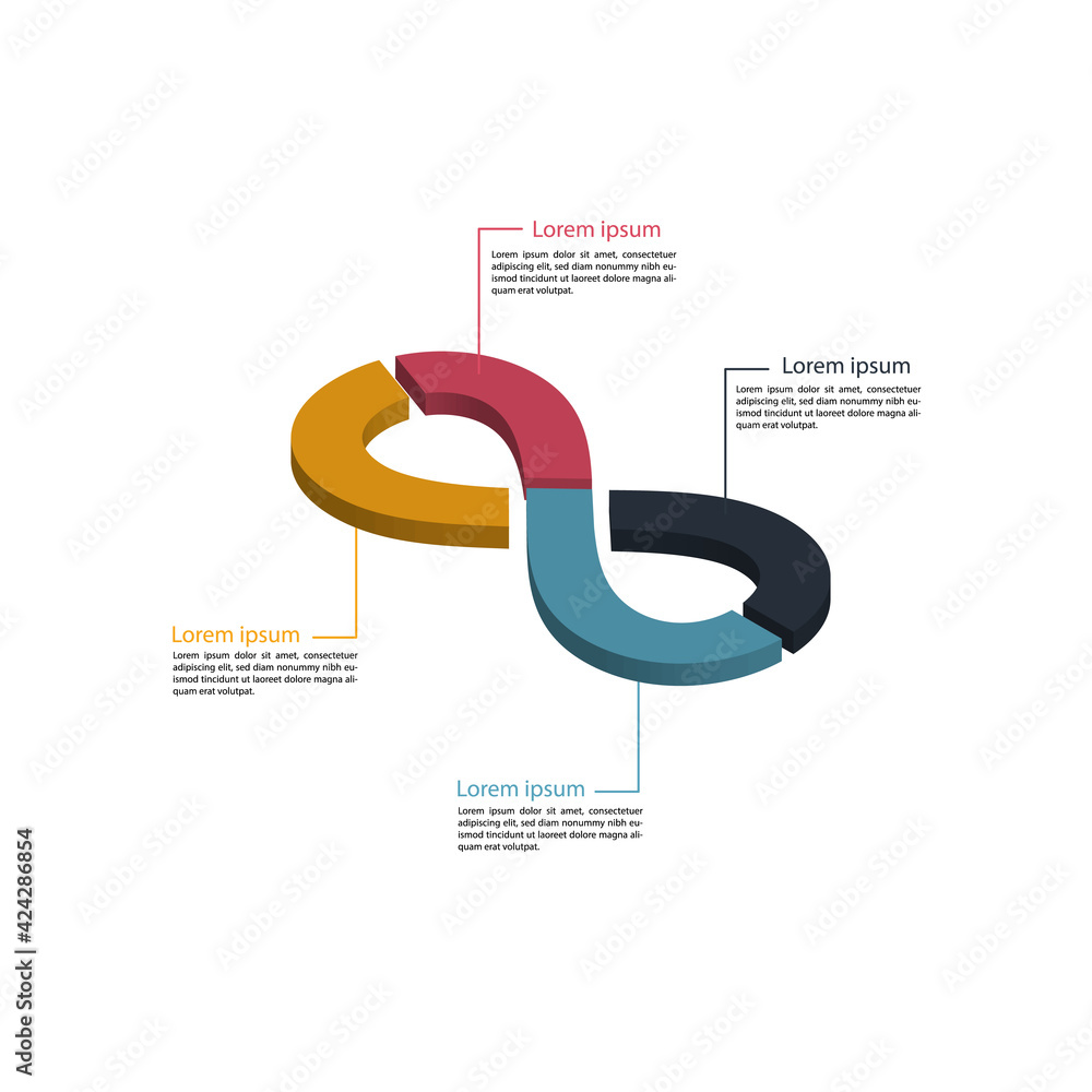 Vector infinity business concepts for infographic, loop business report ...