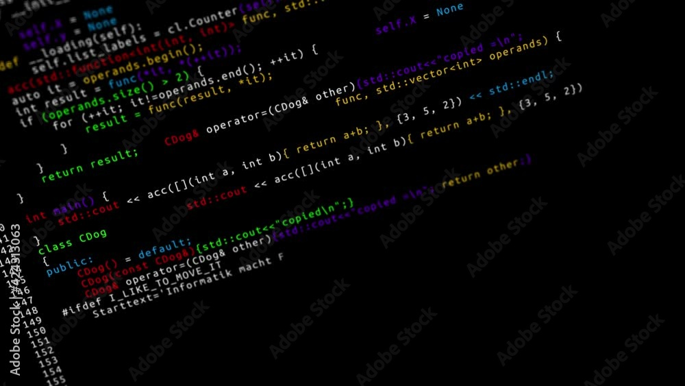 Programming Computer Code coding process for filling an empty screen Loop Animation. Network ...