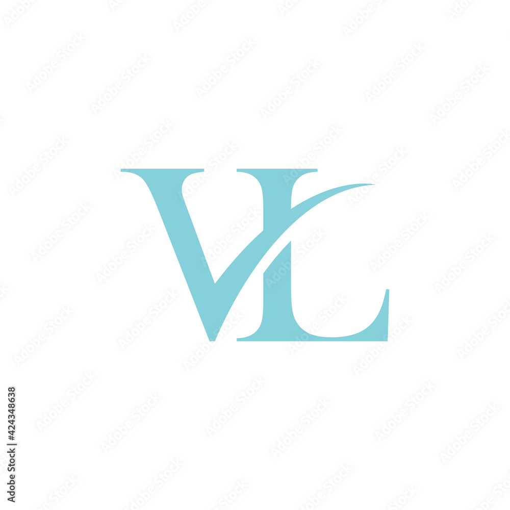 Initial VL letter luxury logo design Stock Vector | Adobe Stock