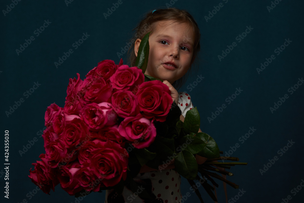 Cute Babies In Red Roses