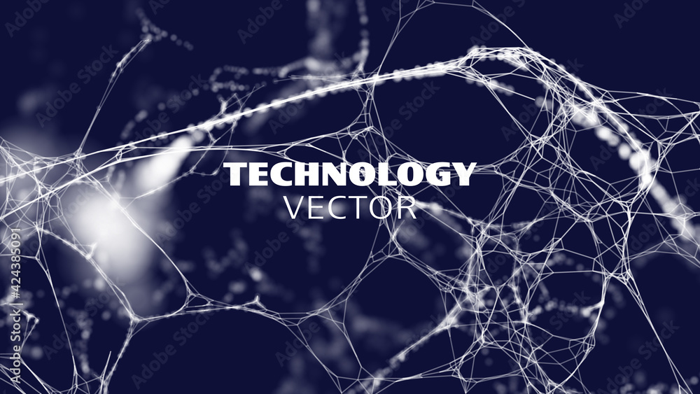 Machine learning neural network background. Artificial intelligence ...