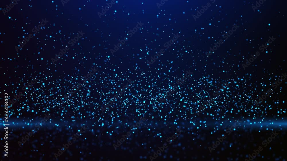 Stockvideo Abstract 4K Blue shining glitter particles 4K 3D Loop Animation New Motion Background ...