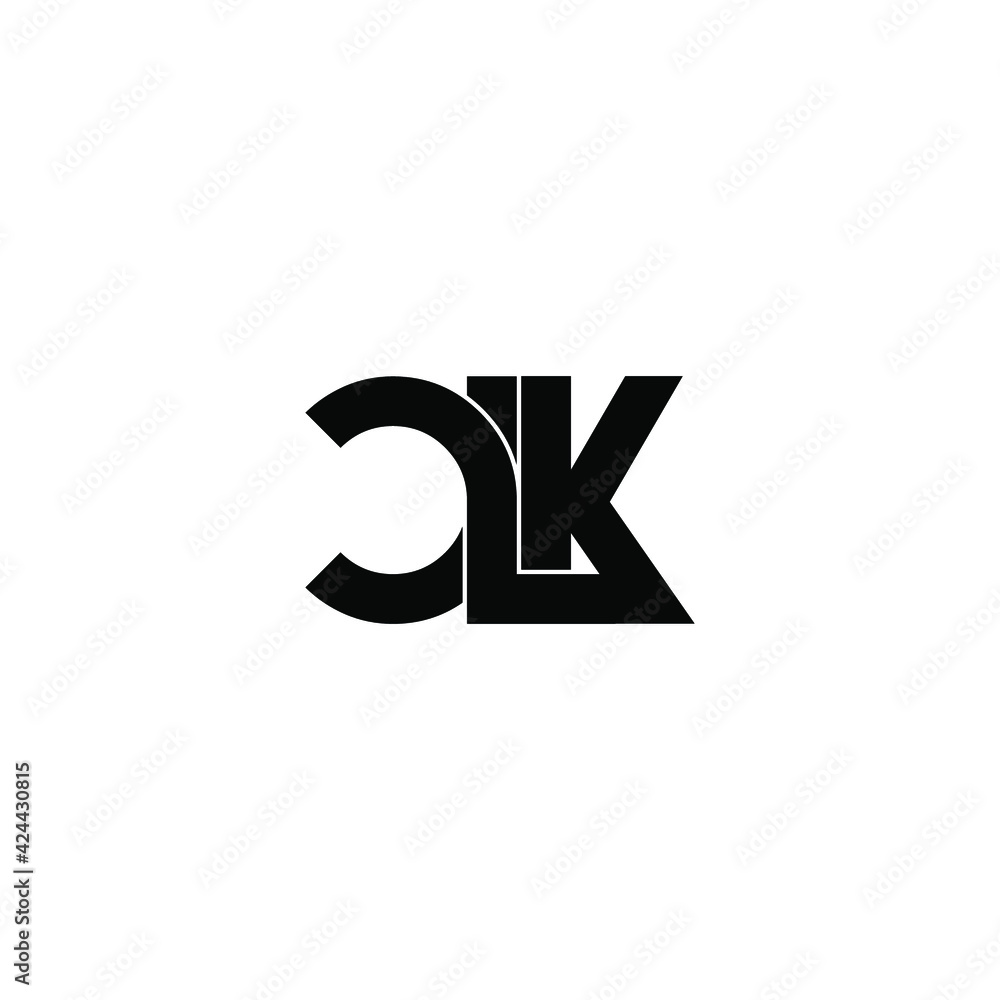 clk letter original monogram logo design Stock Vector | Adobe Stock