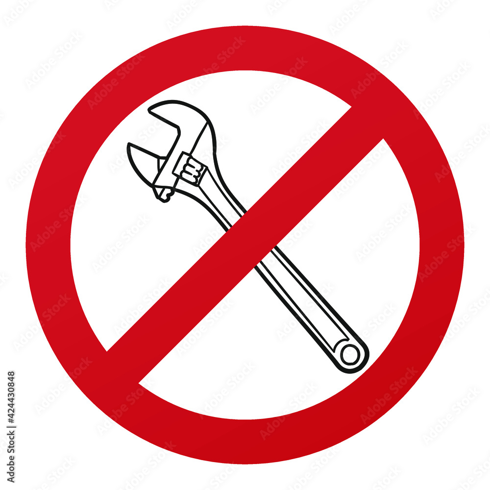 Wrench Symbol Isolated on White Background. Tool Vector Illustration ...