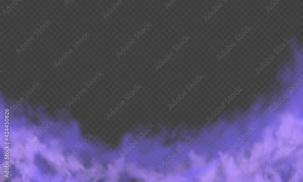 Purple fog or smoke.Purple dust with particles. Violet smoke or dust ...