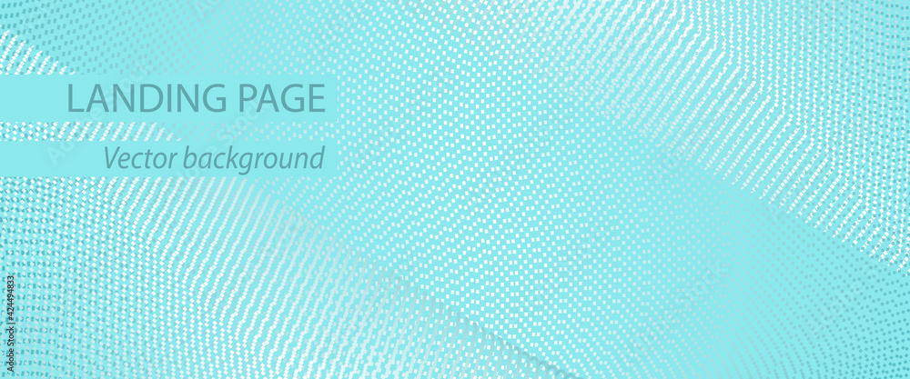 Turquoise background with white, gray particles. Landing page ...