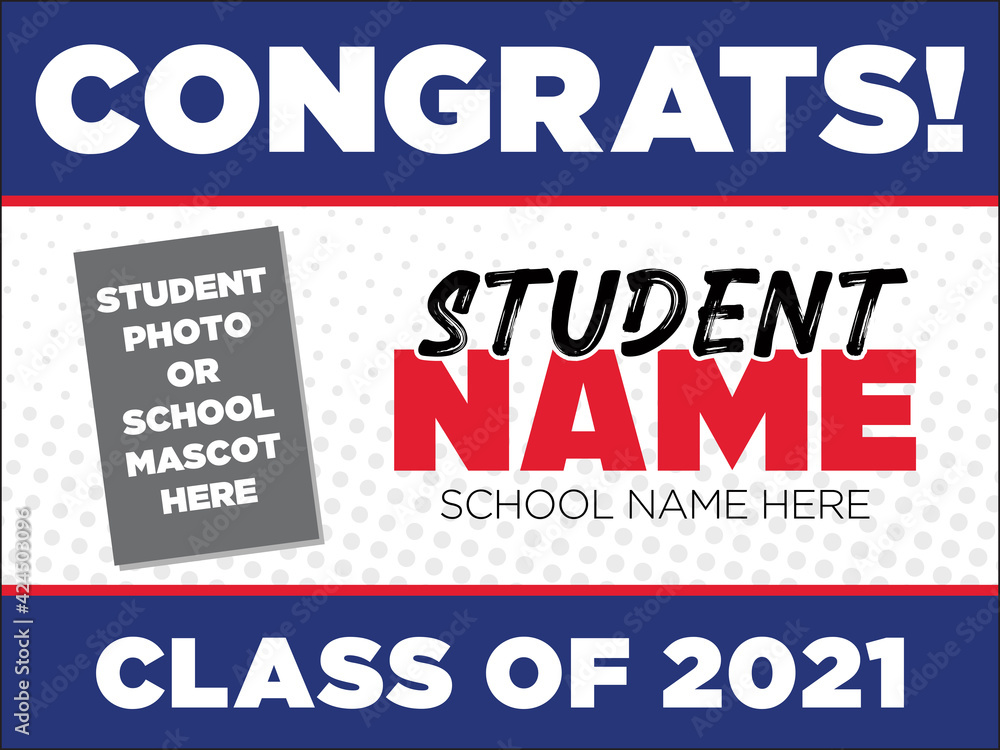 Yard Sign Template for the Senior Class of 2021 | Customizable Layout ...