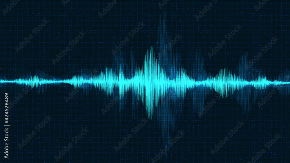 Classic Sound Wave Background,technology and earthquake wave diagram ...