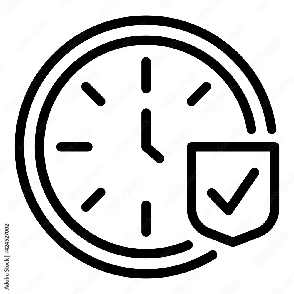 Punctuality icon. Outline punctuality vector icon for web design ...