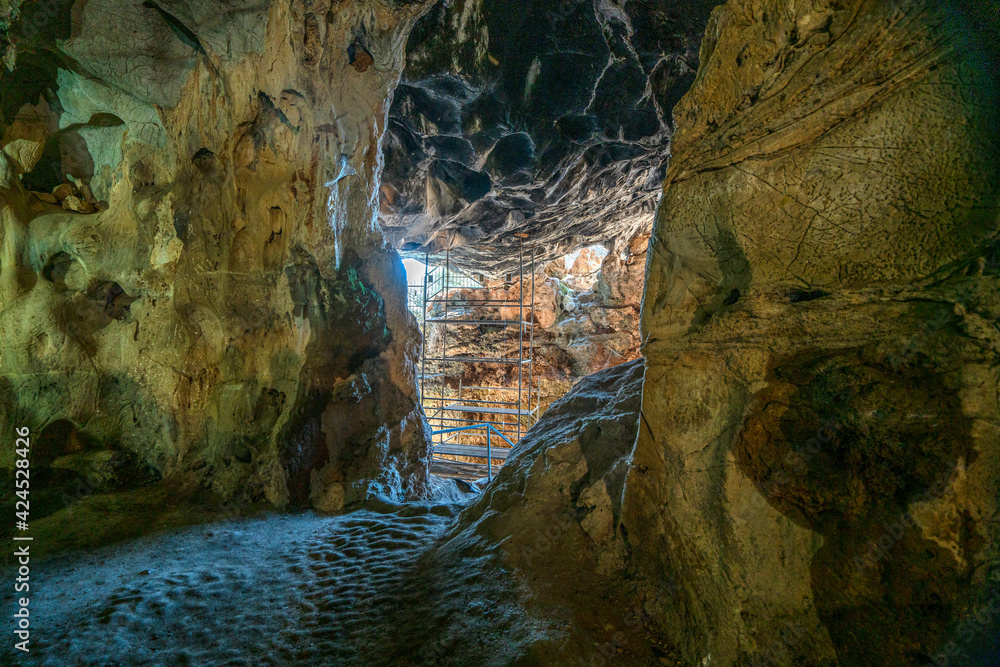 Karain Cave (Karain Mağarası) is a Paleolithic archaeological site ...