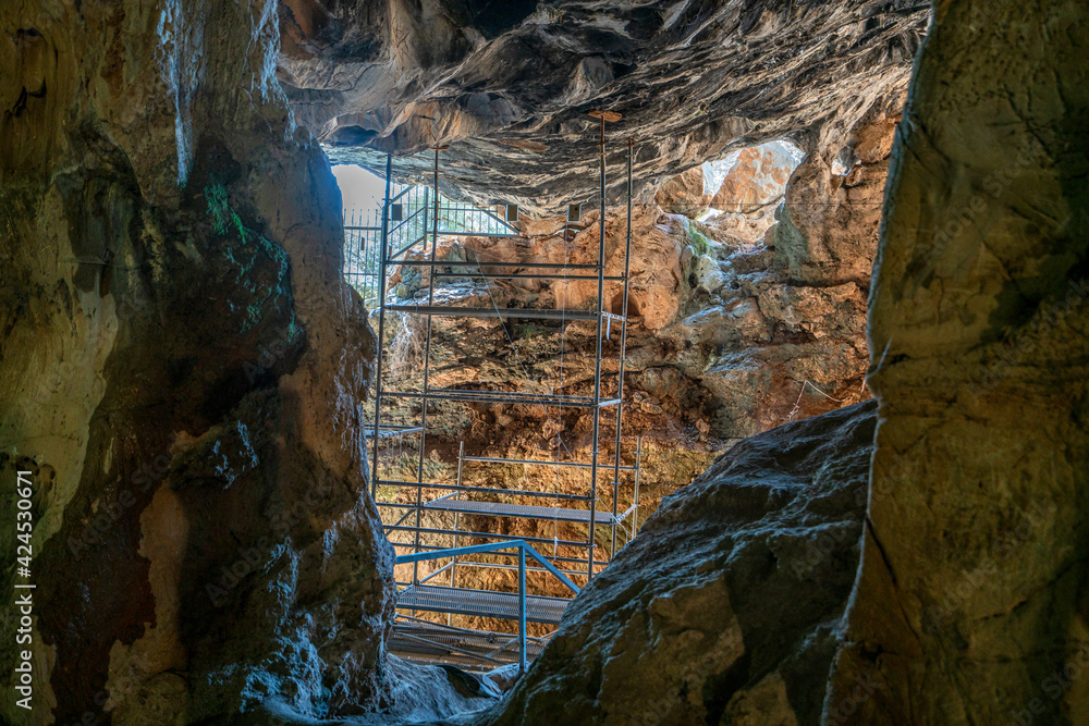 Karain Cave (Karain Mağarası) is a Paleolithic archaeological site ...
