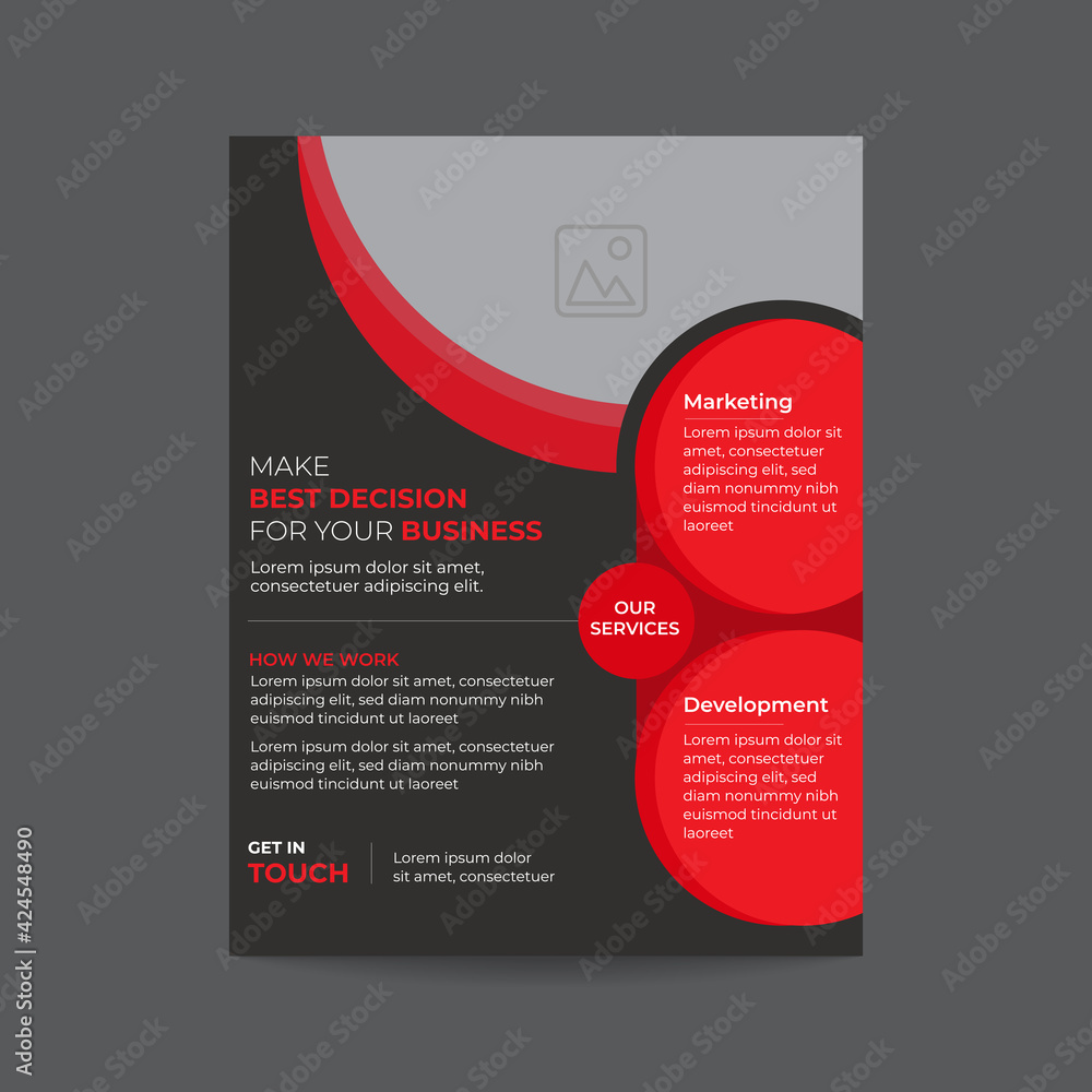 Vetor de Corporate Business flyer template vector design, Flyer ...