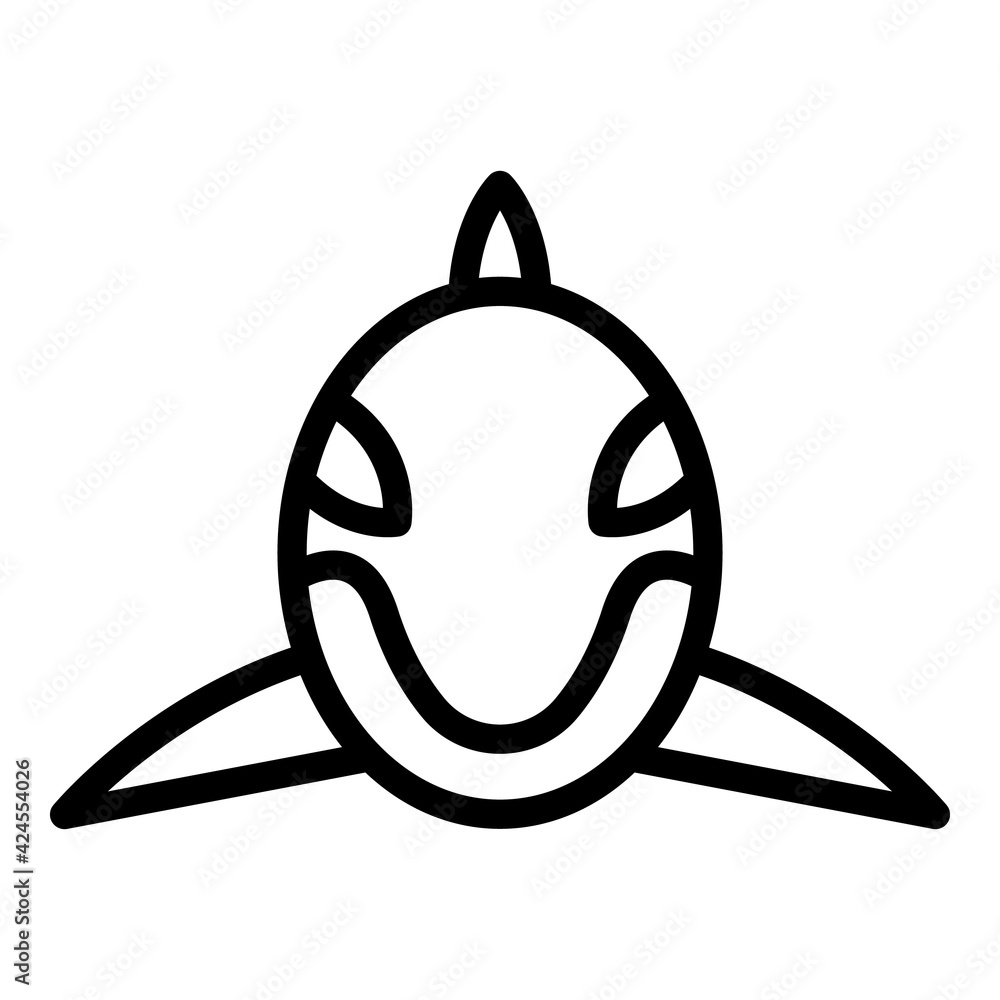 Grampus orca icon. Outline Grampus orca vector icon for web design ...