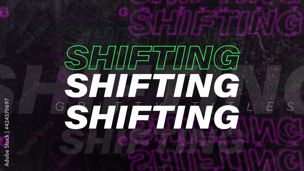 Gritty Text Shift Titles Stock Template | Adobe Stock
