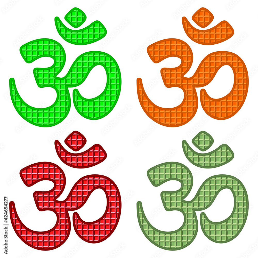 Aum, Om Or Ohm Symbol Vector Illustration. Om or Aum Indian Sacred ...