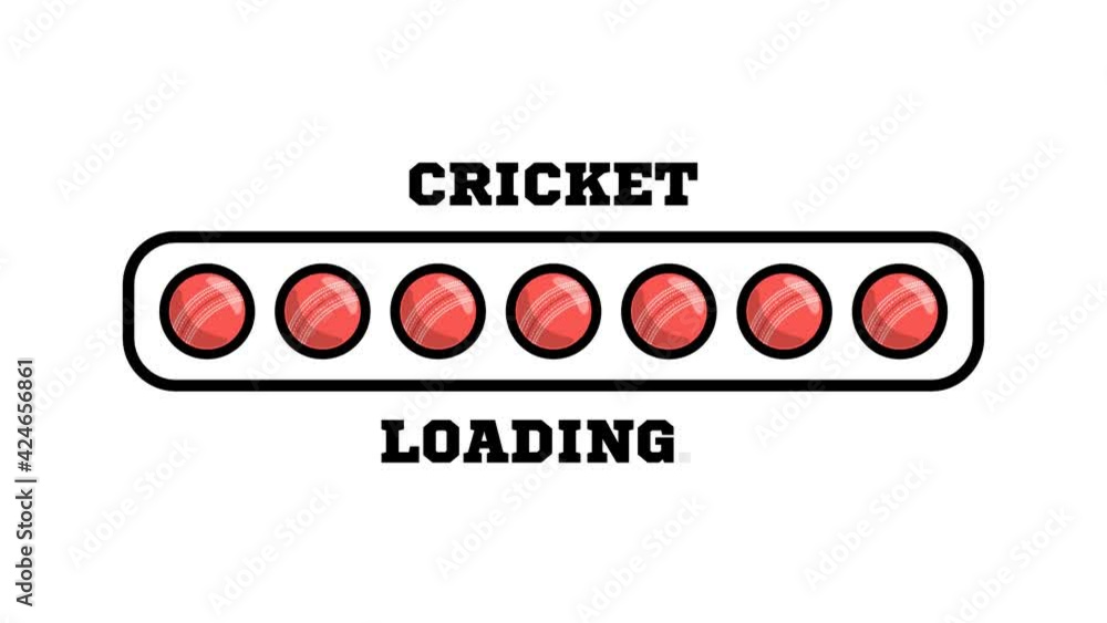 Cricket progress bar. Cricket loading bar illustration motion design ...