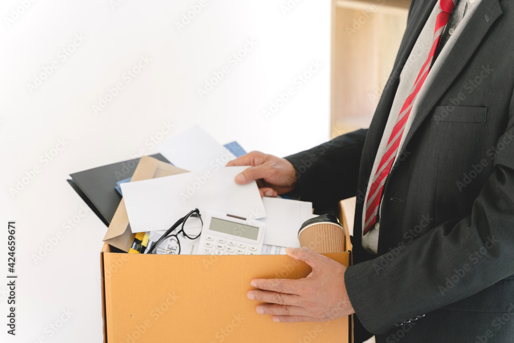 Resignation. Business people breaking the contract with resignation ...