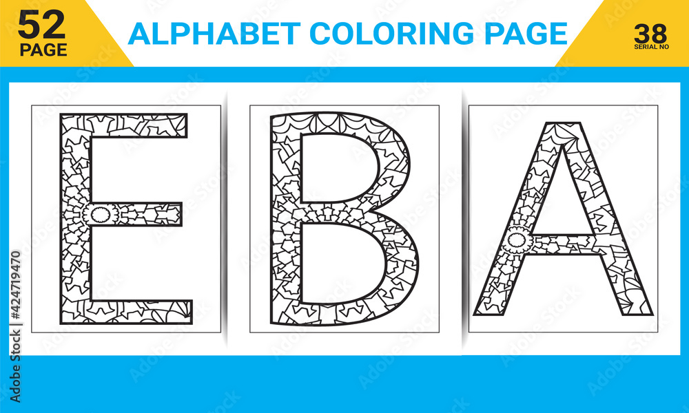 alphabet coloring page letter recognition practice. capital letter ...