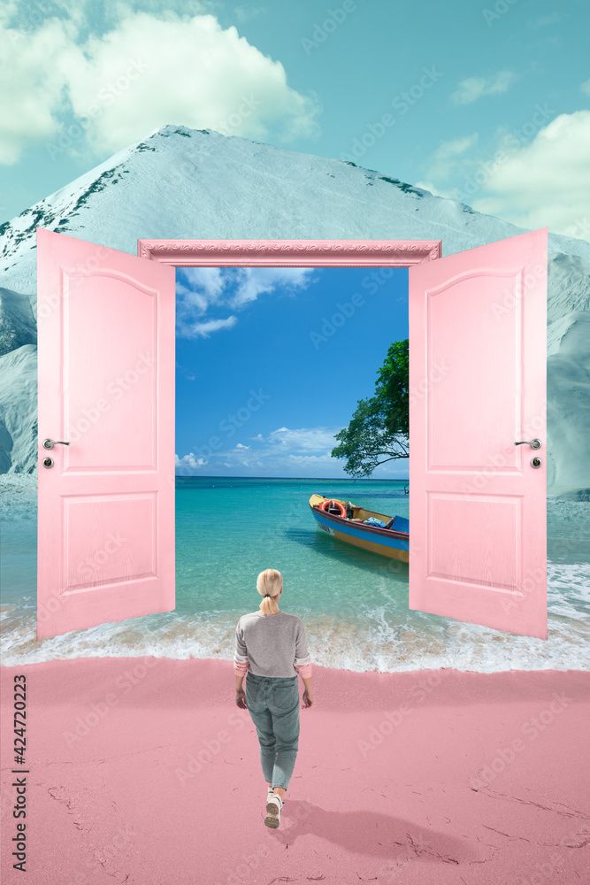 Modern design, contemporary art collage. Inspiration, idea, trendy ...