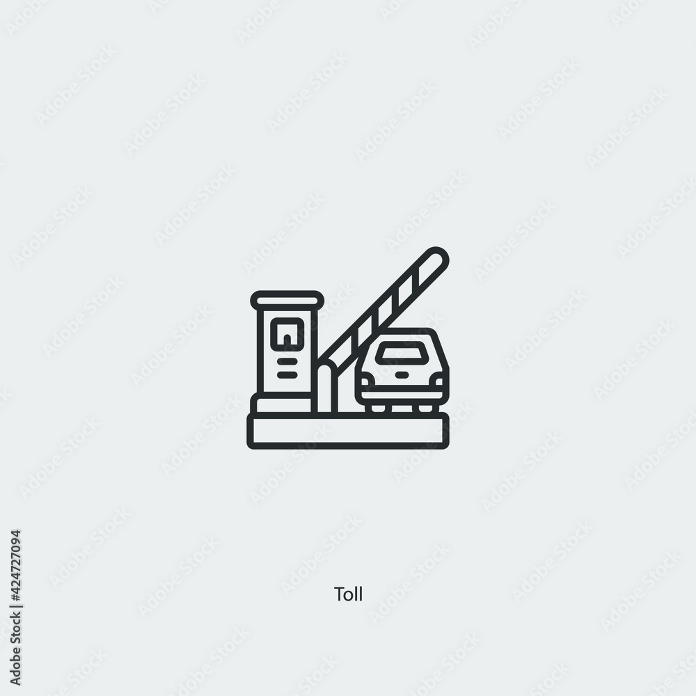 toll icon vector sign symbol Stock Vector | Adobe Stock