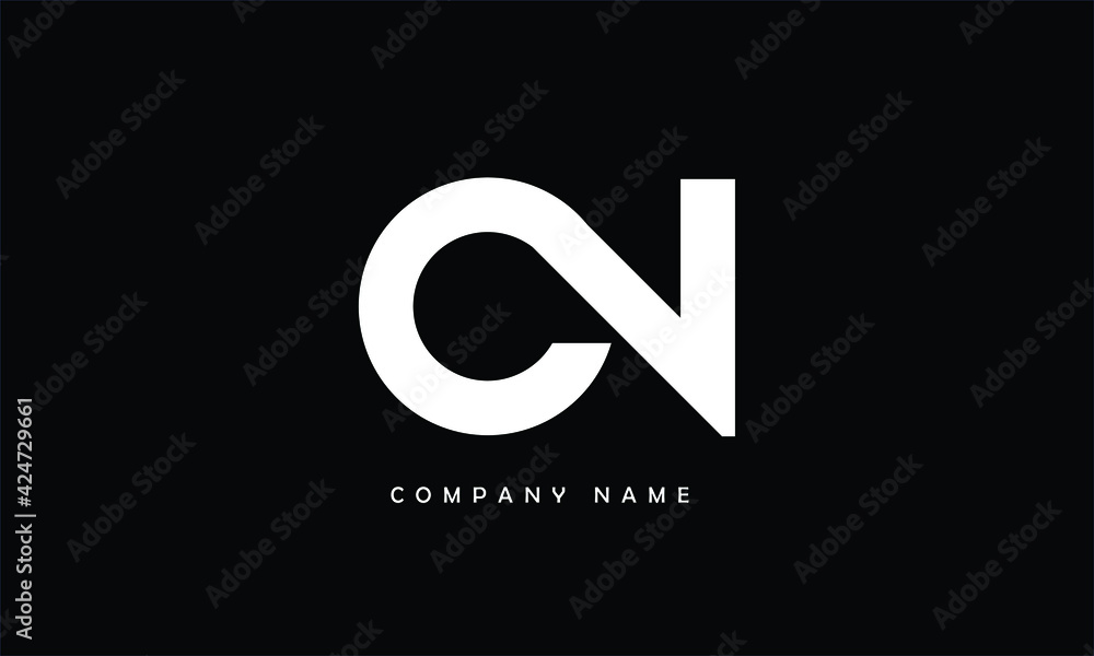 NC, CN, N, C Abstract Letters Logo Monogram Stock Vector | Adobe Stock