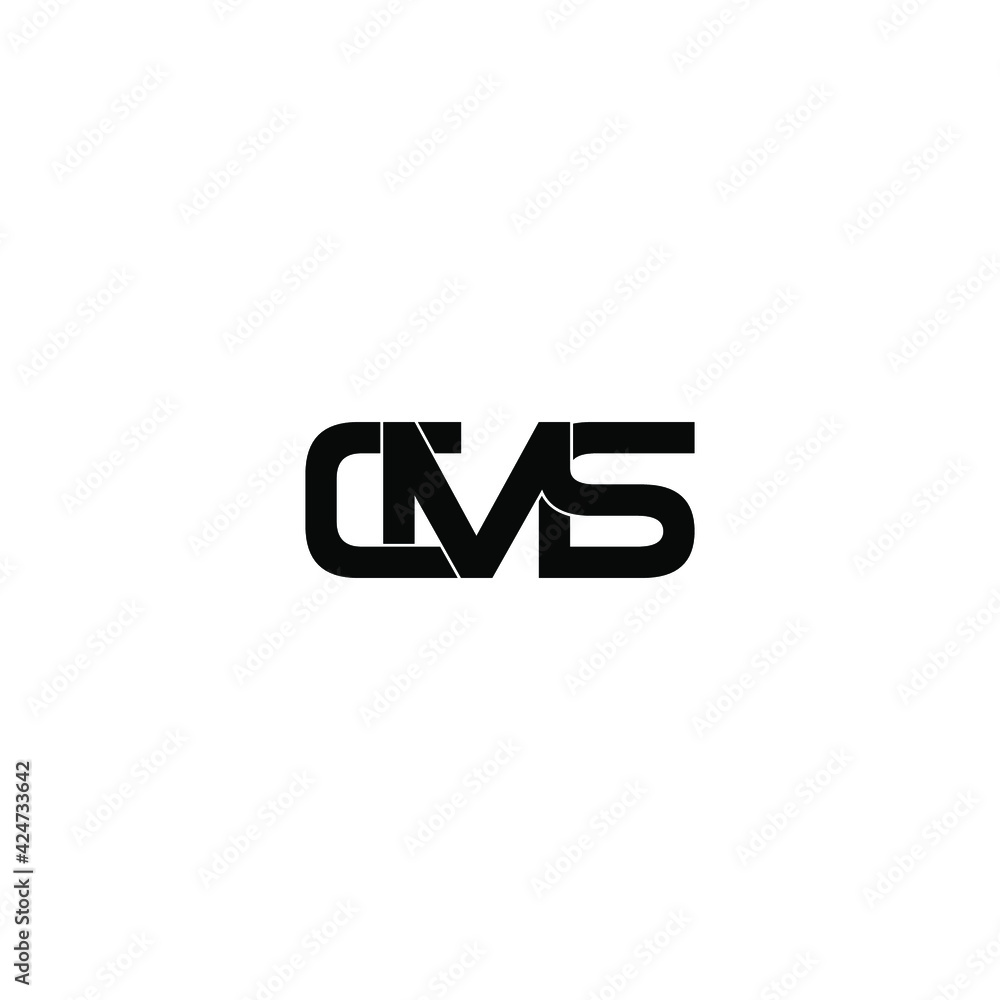 cms letter original monogram logo design Stock Vector | Adobe Stock