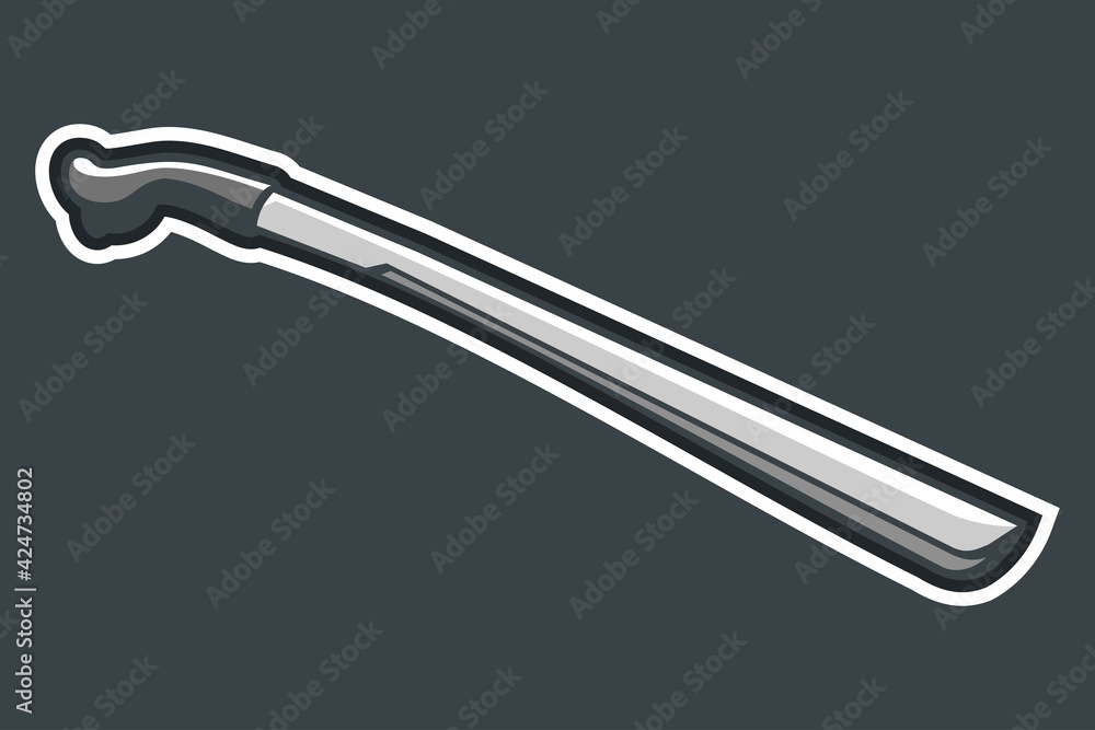 traditional Indonesian sword klewang vector illustration Stock Vector ...