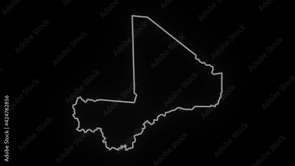 Map of mali Animated, mali outline, close up map of mali vídeo de Stock ...