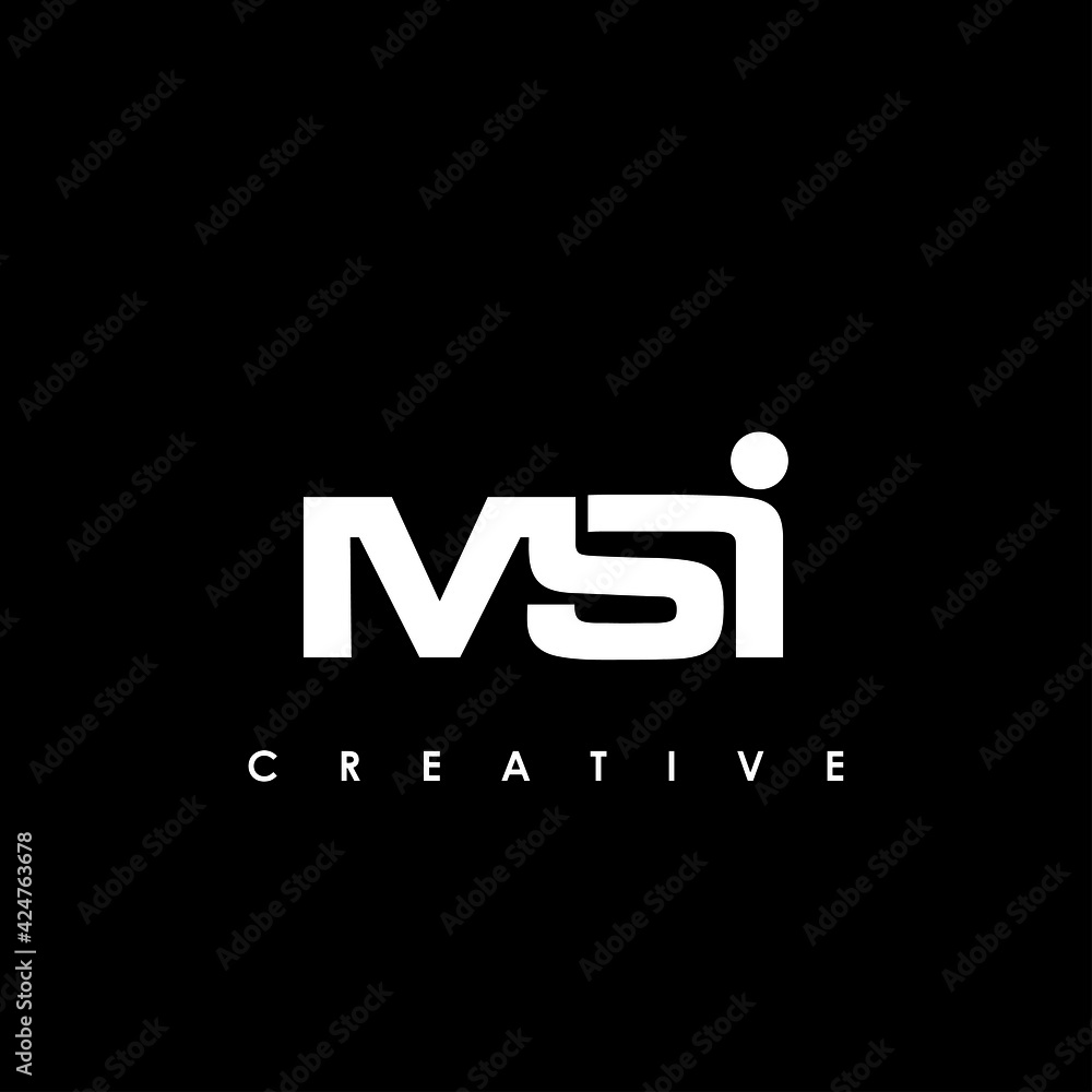 MSI Letter Initial Logo Design Template Vector Illustration Stock ...