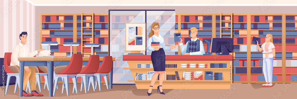 Librarians At Desk