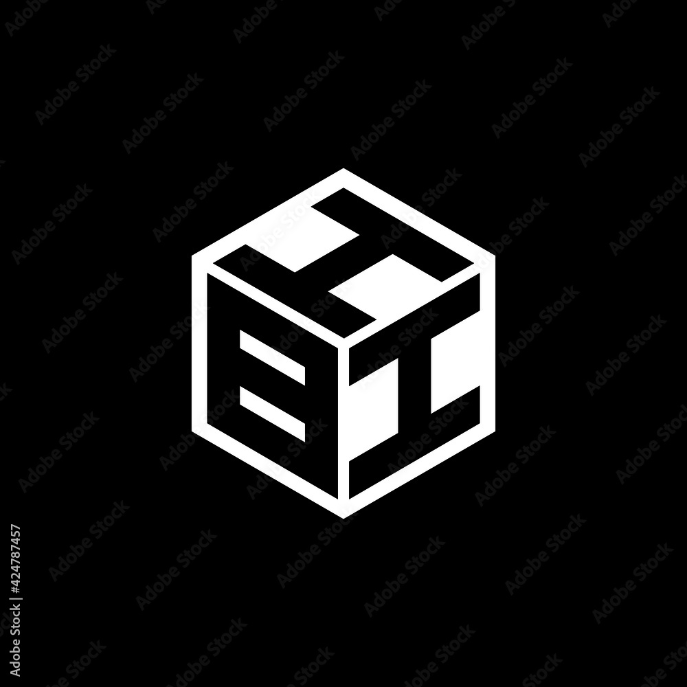 BIH letter logo design with black background in illustrator, vector ...