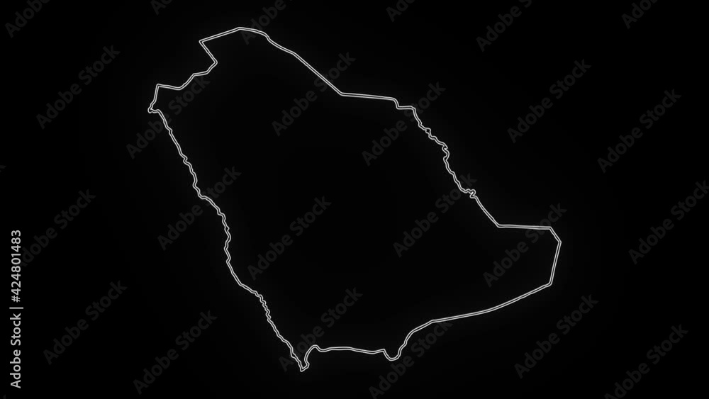 Map of Saudi arabia, Saudi arabia outline, Animated close up map of ...