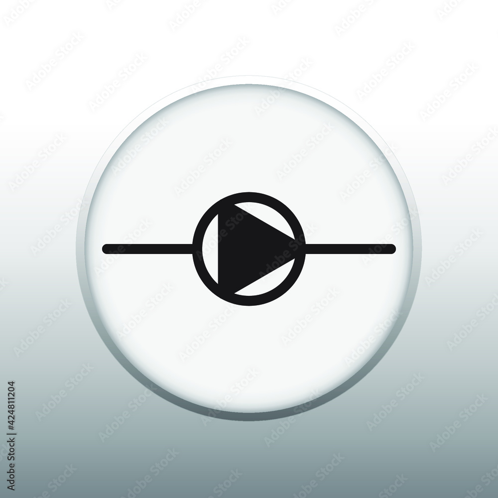 PUMP SCHEMATIC VECTOR SYMBOL OF PUMPING SYSTEM MECHANICAL SYSTEM Stock ...