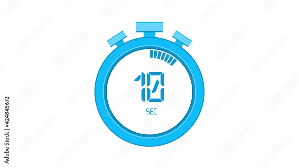The 50 second, stopwatch icon. Stopwatch icon in flat style, timer on ...