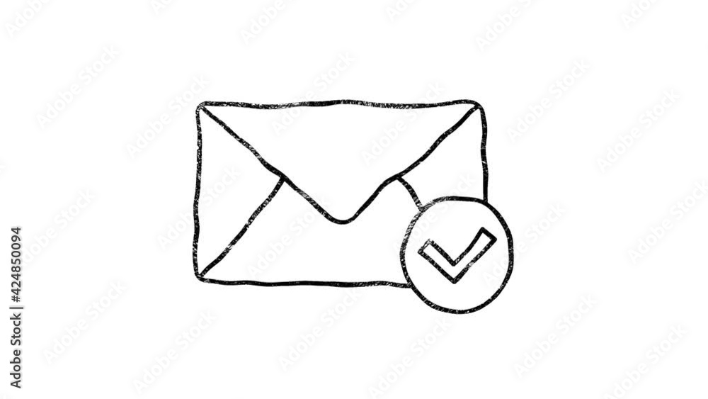 Check mark icon in hand draw style. Motion graphics. Stock Video ...