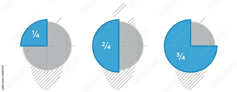 Pie Graph, One Half Graph, 3/4 Graph, 1/4 Graph, 1/2 Graph, Infographic ...