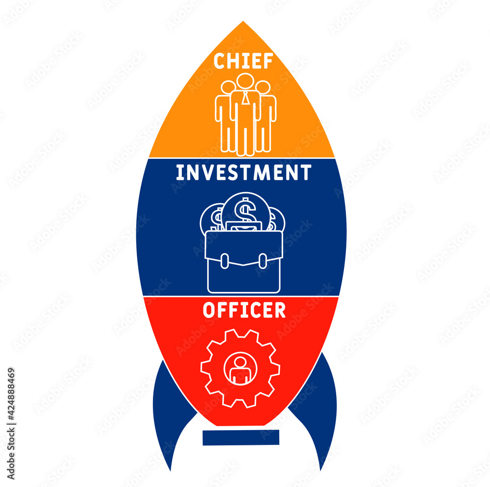 CIO - Chief Investment Officer acronym. business concept background ...