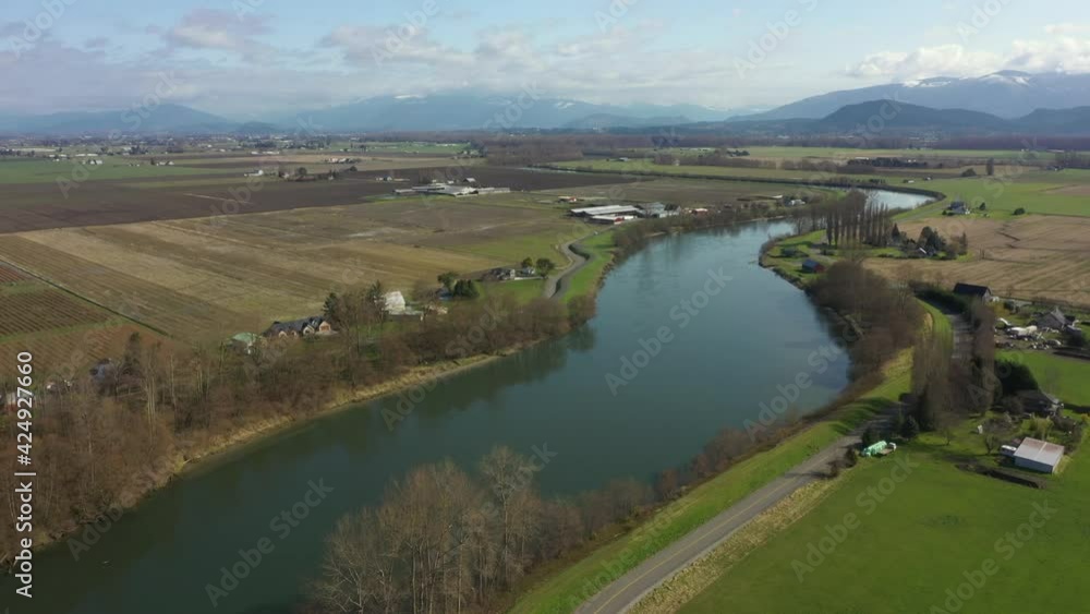 Skagit River Valley in Mt. Vernon, Washington. The Skagit Maritime ...