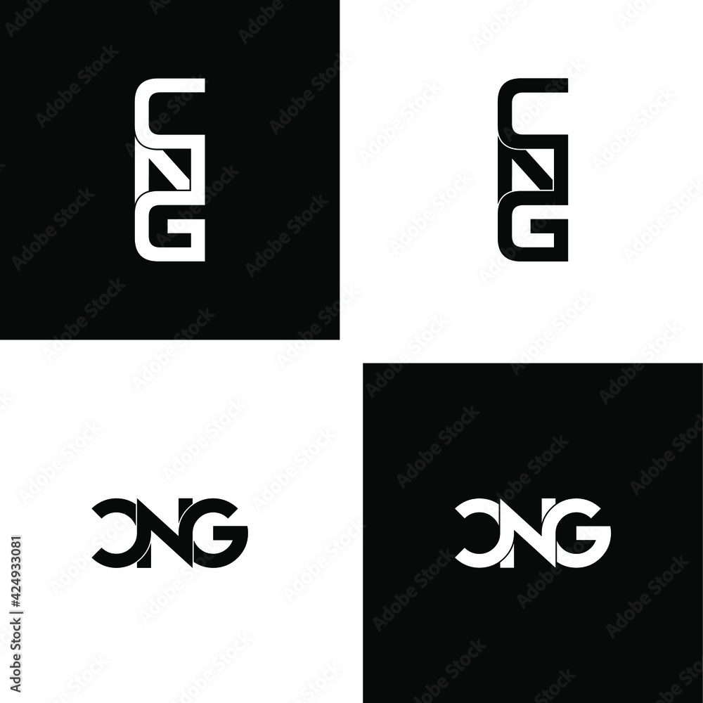 cng letter original monogram logo design Stock Vector | Adobe Stock