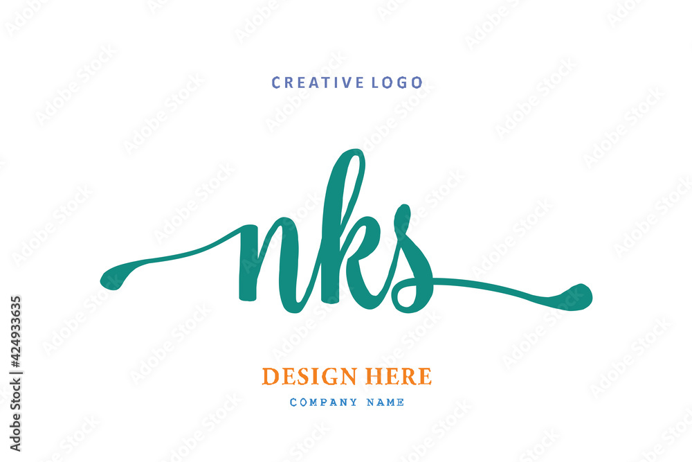 NKS lettering logo is simple, easy to understand and authoritative ...