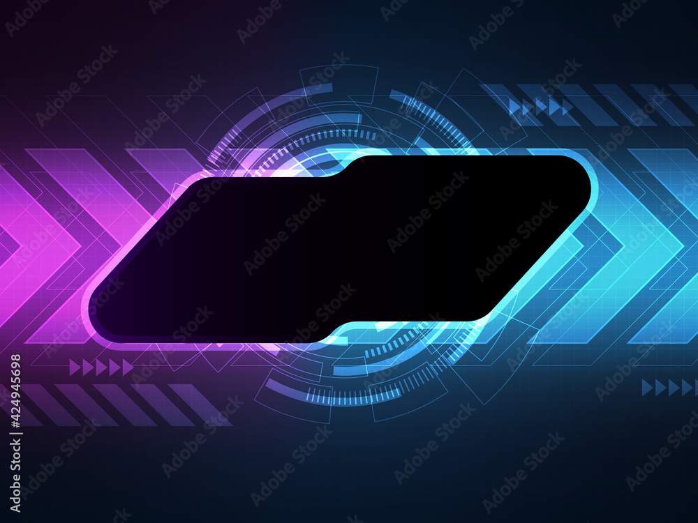 abstract technology. hi tech background banner template with copy space ...