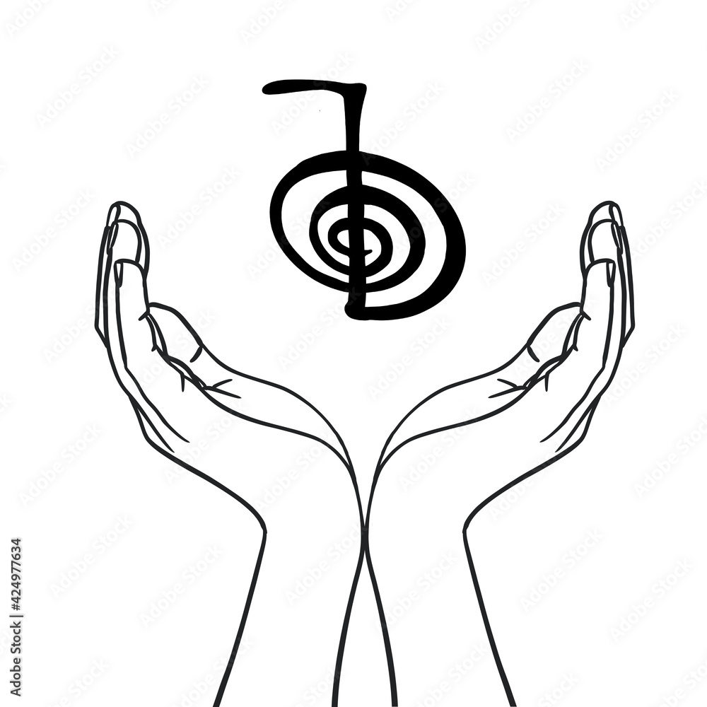 Reiki Symbol A Sacred Sign Cho Ku Rei A Hand Holds Reiki Cho Ku Rei
