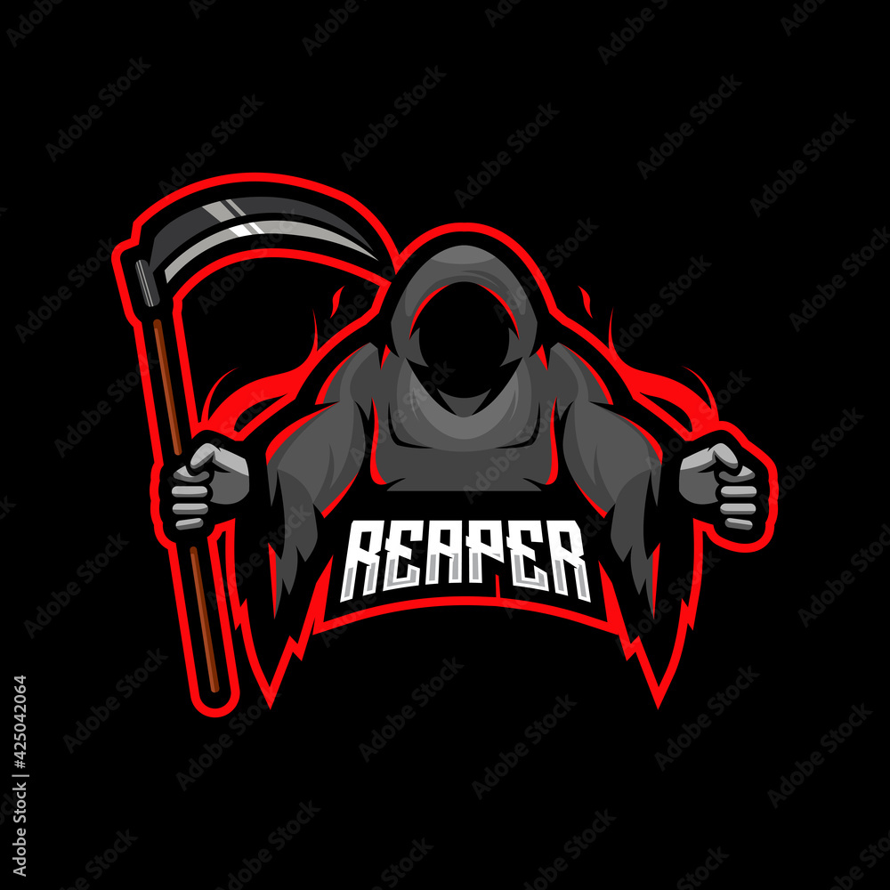 Reaper mascot logo design vector with modern illustration concept style ...