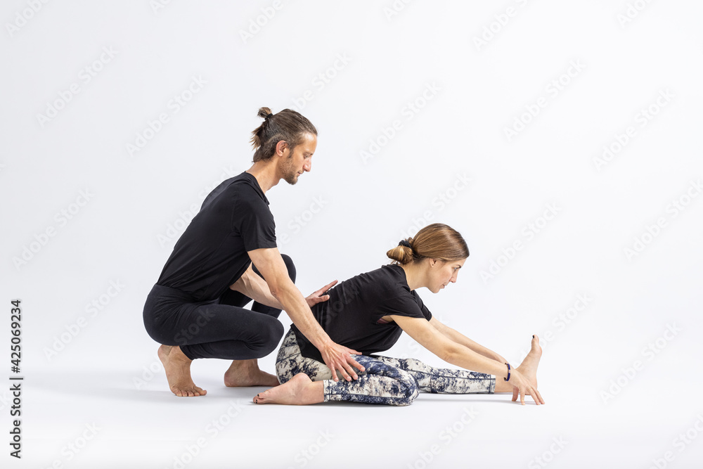 One Leg Folded Forward Bend Pose(Trianga Mukhaikapada).Yoga teacher ...