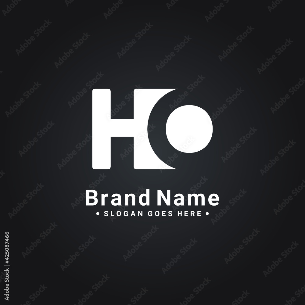 Vetor de Initial Letter HO Logo - Simple Business Logo do Stock | Adobe ...