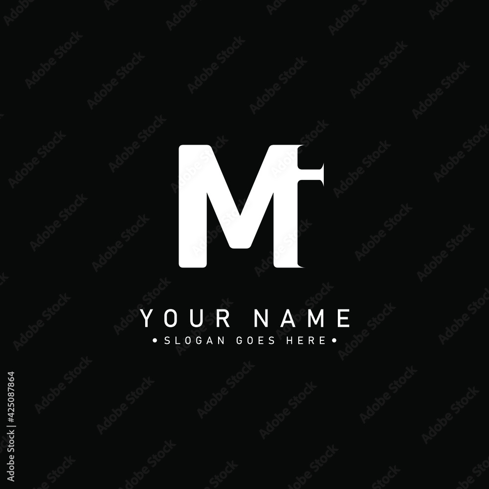 Initial Letter MI Logo - Simple Business Logo Stock Vector | Adobe Stock