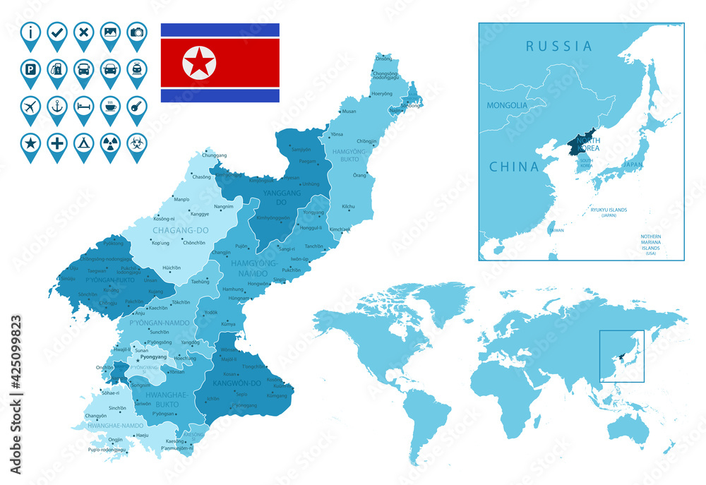 Map Of North Korea Country