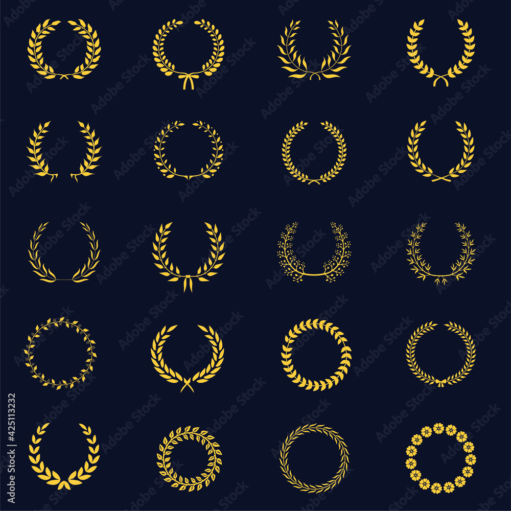 Vintage Gold Frame For LOGO Designing | Round Objects | Vector ...